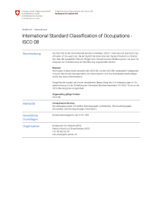 International Standard Classification of Occupations (ISCO 08) | Fiche ...