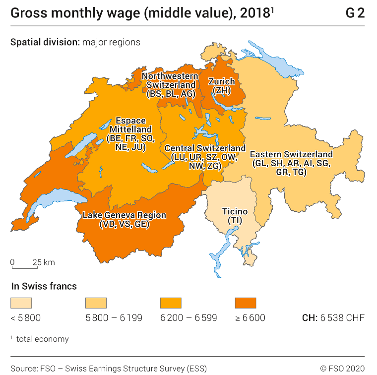 Swiss Earnings Structure Survey 2018: pocket statistics | Federal ...