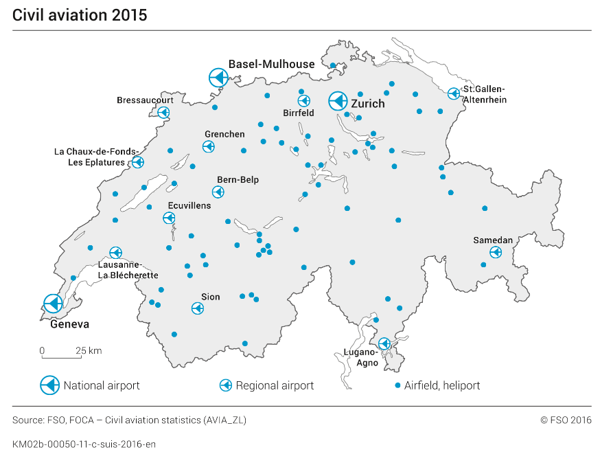 Swiss Civil Aviation 2015: Annual statistics | Federal Statistical Office