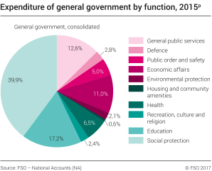 Expenditure of general government by function (COFOG) - 2015 | Chart