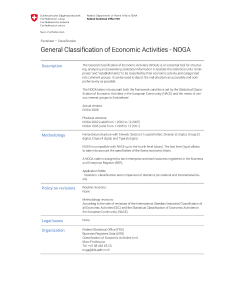 General Classification of Economic Activities | Fact sheet | Federal ...