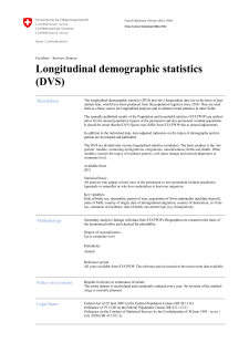 Longitudinal demographic statistics | Fact sheet | Federal Statistical Office