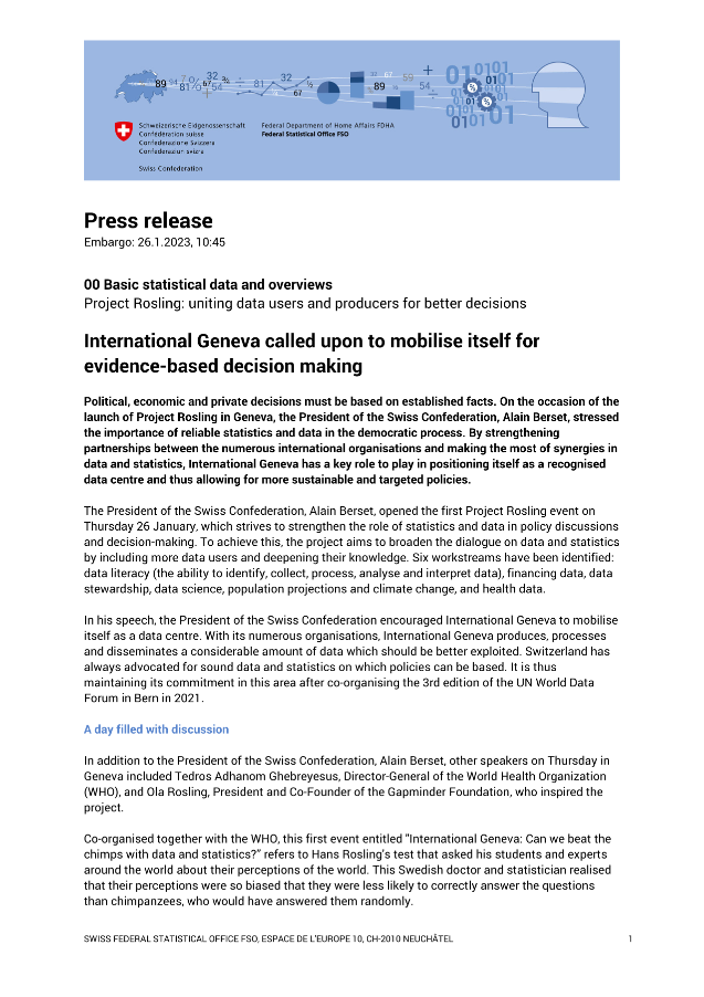 International Geneva called upon to mobilise itself for evidence-based ...