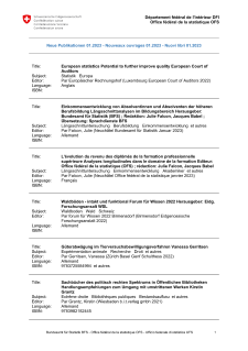 Monthly bulletin to the Federal Statistical Office Library - 01.2023 ...