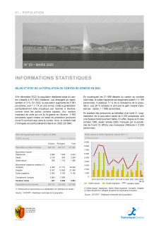 Bilan et état de la population du canton de Genève en 2022 - Canton de ...