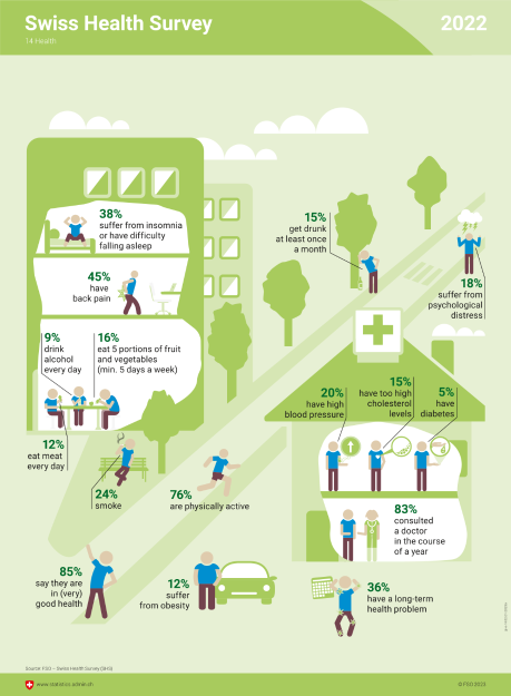 Swiss Health Survey: first results - key figures 2022 | Image | Office ...