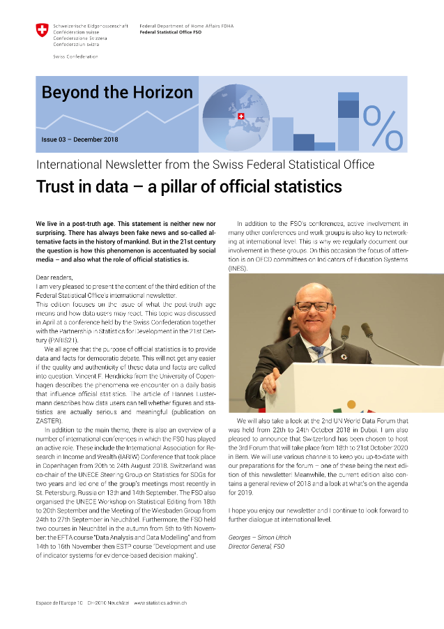Trust in data – a pillar of official statistics - Newsletter Beyond the ...