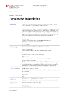 Pension funds statistics | Fact sheet | Federal Statistical Office