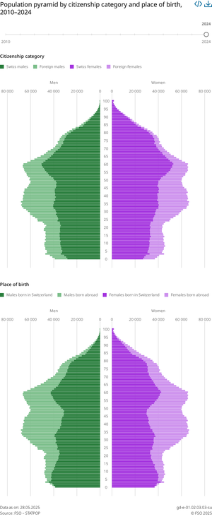 Population pyramid by citizenship category and place of birth, 2010 ...